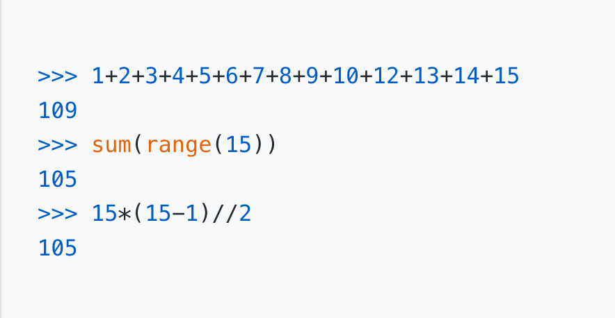 Faster way to sum an integer series in Python - Peterbe.com