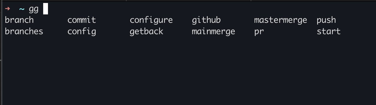 gg shell completion - Peterbe.com