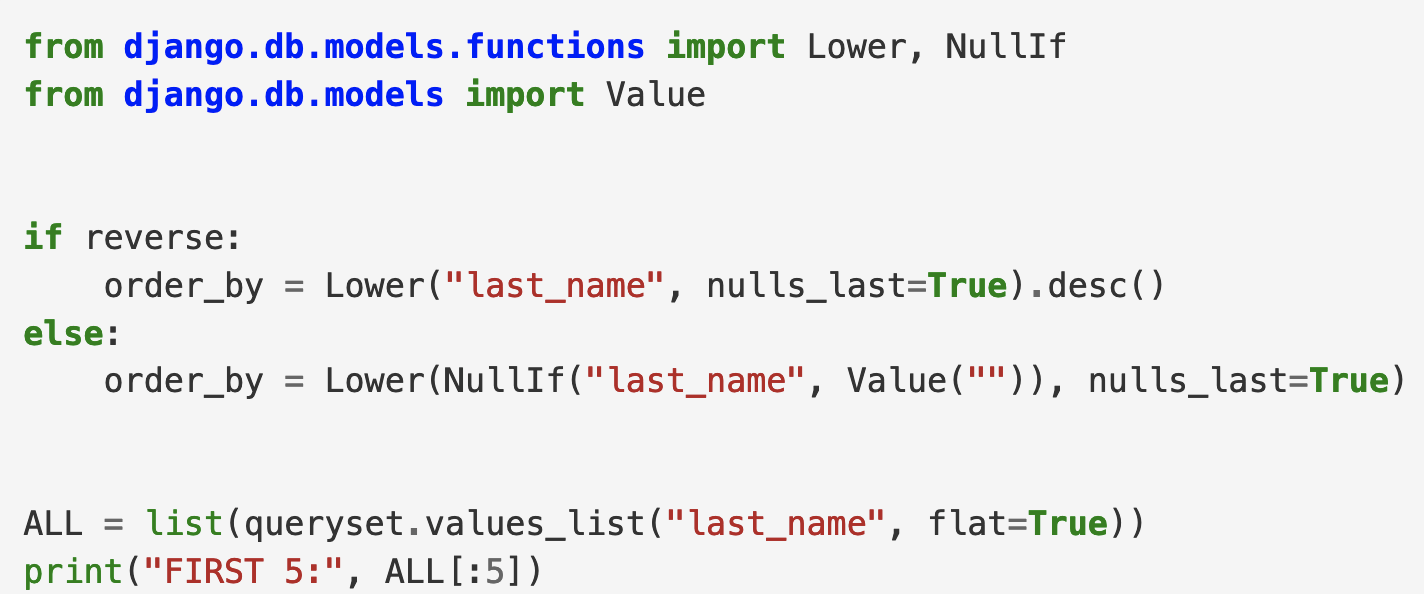How To Sort Case Insensitively With Empty Strings Last In Django 4774