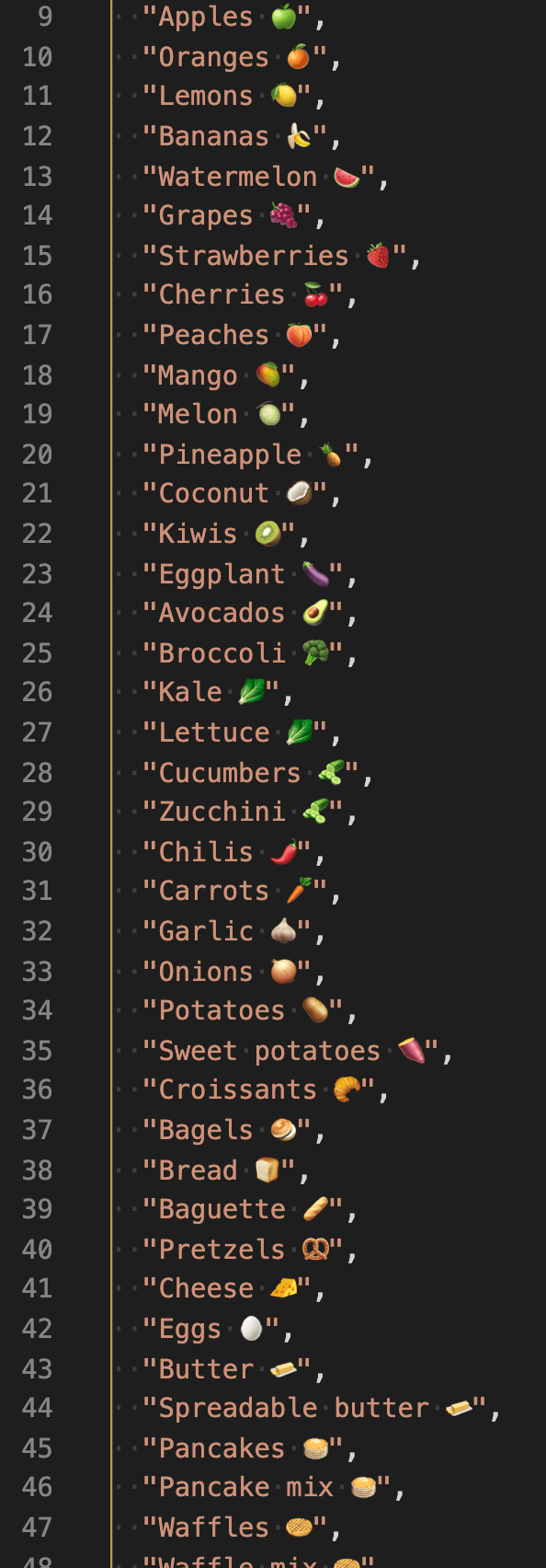 Default food shopping items isn't for everyone - Peterbe.com