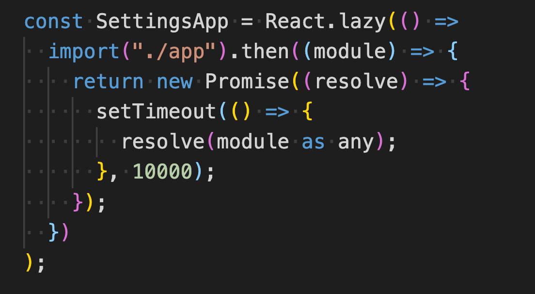 How to simulate slow lazy chunk-loading in React - Peterbe.com How to simulate slow lazy chunk-loading in React - Peterbe.com