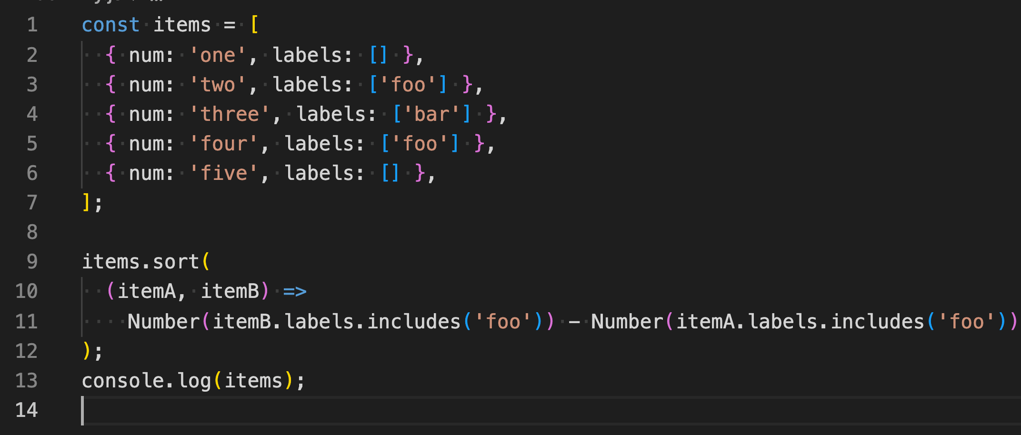 Sort A Javascript Array By Some Boolean Operation