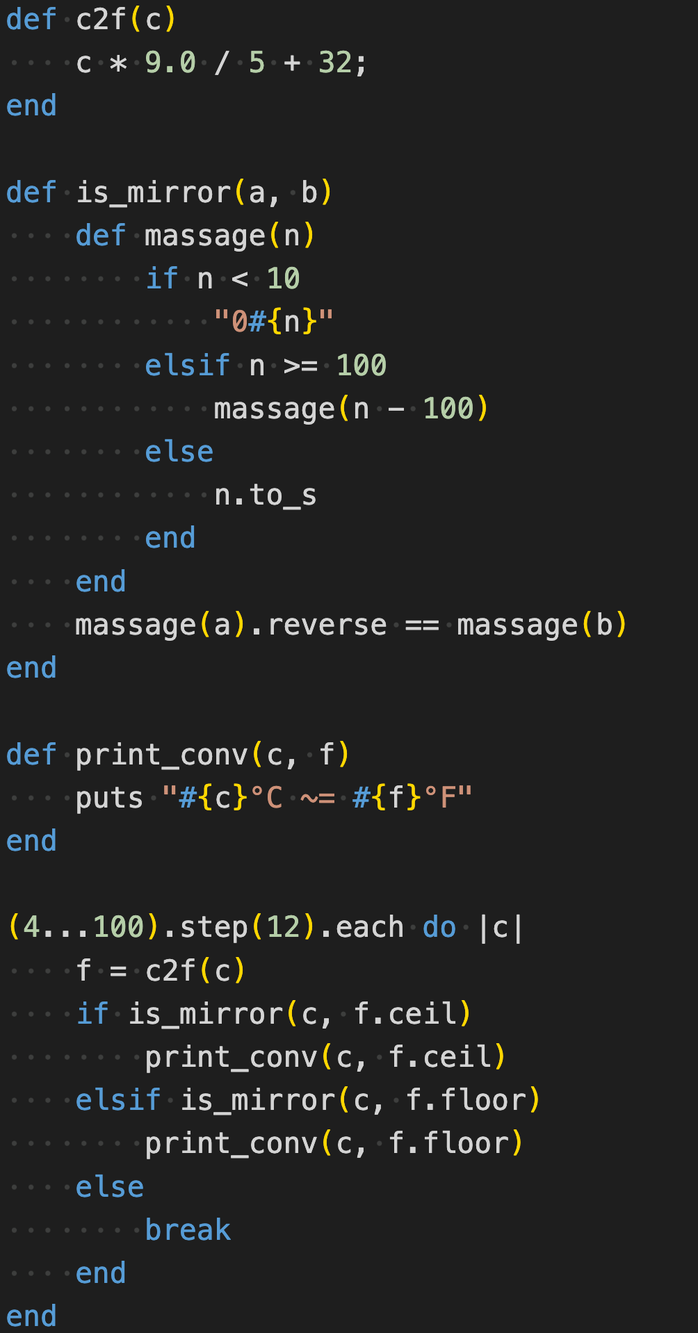 Converting Celsius to Fahrenheit with Ruby - Peterbe.com