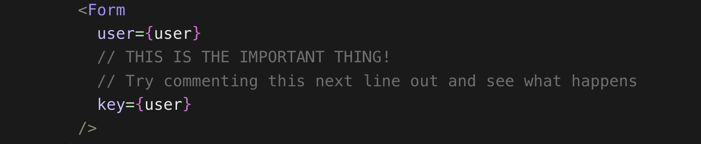 Use 'key' in React components to reset them - Peterbe.com